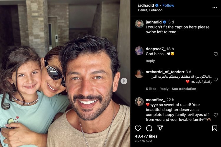 When Jad Hadid's daughter drowned on the bridge, the actor expressed ...
